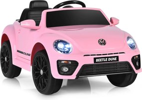 Costway VW Beetle dětské auto s hudbou a 2 režimy svícení včetně 2,4 G dálkového
