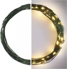 EMOS LED vánoční nano řetěz zelený teplá bílá 7,5m D3AW04