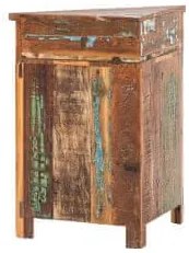 Woodkings  Rohová spodní skříňka do koupelny Gautama z recyklovaného dřeva