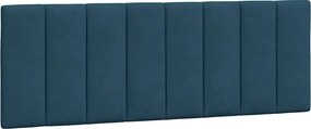 Postel s matrací Hanko modrá 140 x 190 cm samet 3208596