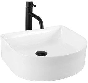 Rea Clara, umyvadlo na desku 400x350x130 mm, bílá lesklá, REA-U0631