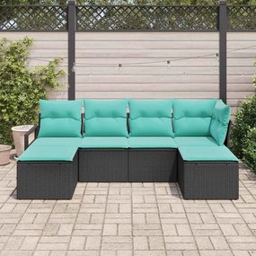 Set pohovek 6 ks Černá polyratan 3346496