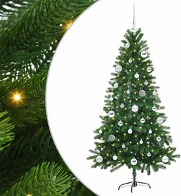 Vánoční stromeček s 150 LED diodami s stojanem Zelená 150 cm PE 3396323