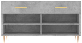 Botník betonově šedý 102 x 35 x 55 cm kompozitní dřevo - Default Title