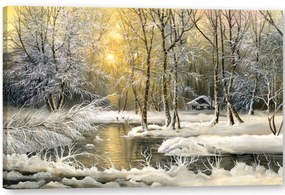 Obraz na plátně tištěný Zimní les Art