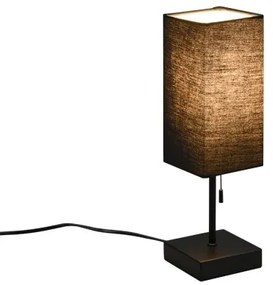 Trio r51061032 stolní lampa ole 1x25w | e27 - tahový spínač, usb, černá