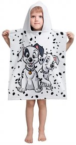 Jerry Fabrics Plážová osuška pončo 101 Dalmatians 03 50x115 cm