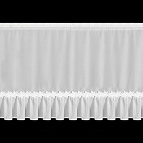 KRÁTKÁ VÁNOČNÍ ZÁCLONA NA PÁSCE FLAKE 150X70 CM BÍLÁ