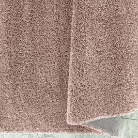 DY Růžový jednobarevný huňatý koberec Santo Rozměr: 80x150 cm