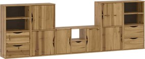 5 kusů TV skříněk s úložným prostorem "ODDA" Borovicový masiv 3365382
