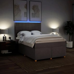 Box spring postel s matrací taupe 160x200 cm textil 3293635