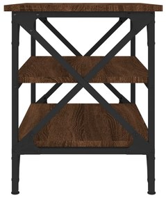 Odkládací stolek hnědý dub 55 x 38 x 45 cm kompozitní dřevo - Default Title