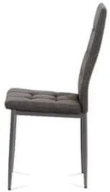 Autronic Moderní jídelní židle Jídelní židle, šedá látka, kov matný antracit (DCL-397 GREY2)