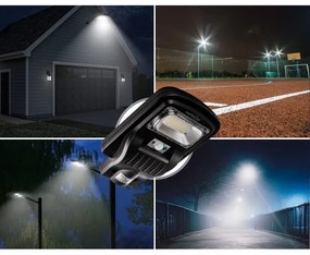 LED Solární pouliční lampa se senzorem LED/60W/6V 6500K IP65 + dálkové ovládání
