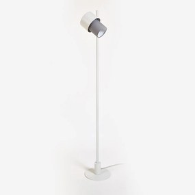 Luxusní směrovatelná lampa Kan Floor Barva nohy: Bílá, Dekor: Bavlna šedá
