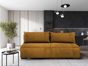 XXXLutz ROZKLÁDACÍ POHOVKA, textil, hořčicově žlutá MID.YOU - Rozkládací pohovky - 001574006304