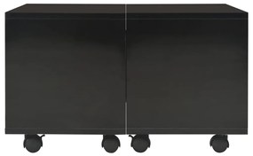 vidaXL Konferenční stolek černý vysoký lesk 60x60x35 cm dřevotříska