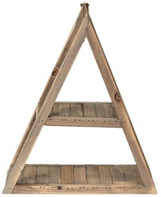 Nástěnná antik dřevěná dekorační polička – 31x11x36 cm