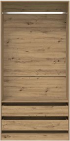 Šatní skříň dub artisan 100 x 50 x 200 cm kompozitní dřevo 3318627