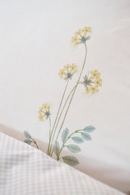 Pip Studio perkálové povlečení Desi Garden White - 140 x 200 + 70x90, bílá (Luxusní bílé perkálové povlečení na jednolůžko)