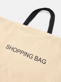 Sinsay - Bavlněná shopper taška s nápisem - krémová