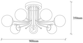OPVIQ Stropní světlo DAISY 90cm 521SHN3373