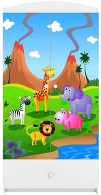 Skříň Babydreams bílá - Safari