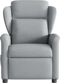 Elektrické masážní polohovací křeslo světle šedé textil 3303124