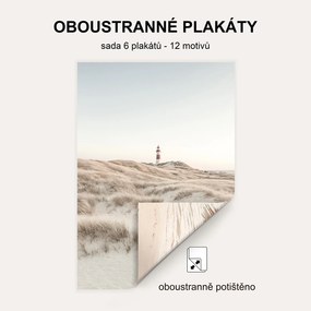Sada oboustranných plakátů Oceán a Pláž | 4 x A3, 2 x A4 | DP6351343