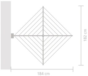 Sušák prádla na stěnu Brabantia WallFix 24m 375842