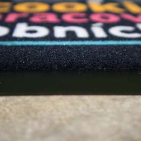 Mercury Flooring, Rohožka Zaklepáním souhlasíte s cookies 40x60 cm, 40x60, černá