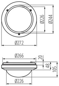 Svítidlo Kanlux MARC DL-60 E27 IP54 07015