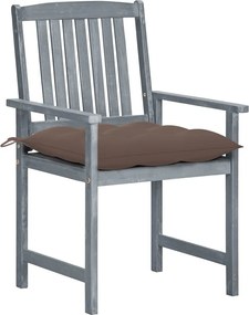 vidaXL Zahradní židle s poduškami 8 ks masivní akáciové dřevo [3078257] Barva: krémová