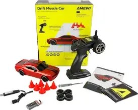 AMEWI RC Drift Muscle Car červená / Model auta / Měřítko 1:20 / 4WD /