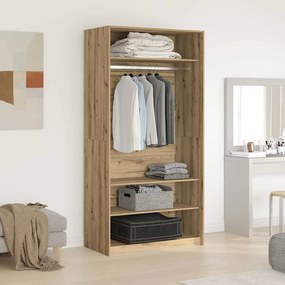 Šatní skříň dub artisan 100 x 50 x 200 cm kompozitní dřevo 3318625