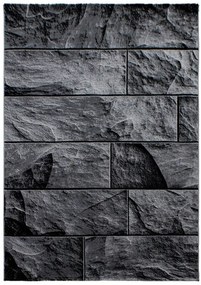 Ayyildiz, Kusový koberec Parma 9250 black, 120x170, šedá, chodba / předsíň