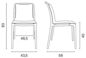 Stima Plastová židle VELAIR Barva plastu: Petra