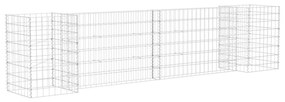 Gabionový truhlík ve tvaru písmene H ocelový drát 260x40x60 cm 145659