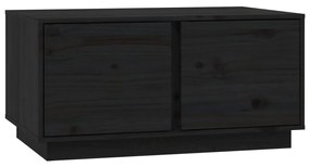 814423 vidaXL Konferenční stolek černý 80 x 50 x 40 cm masivní borové dřevo