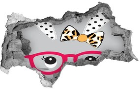 Wallmuralia Samolepící nálepka Králík v brýlích 95x73 cm