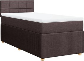 Box spring postel s matrací tmavě hnědá 80x200 cm textil 3287286