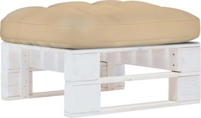 vidaXL Zahradní taburet z palet černě impregnované borové dřevo [3066466] Barva: Béžová, Barva dřeva: Bílá