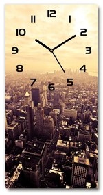 Wallmuralia Nástěnné hodiny Manhattan New York 30x60 cm