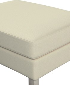 Potah na podnožku IKEA Karlstad barva krémová látka lesklé, pletený vzor