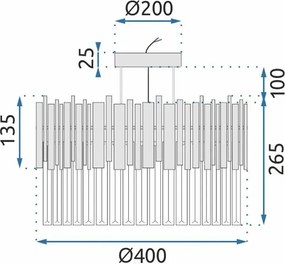 Závěsný křišťálový lustr APP1481-1C černý
