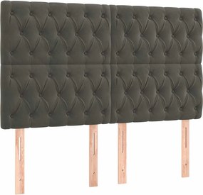 Box spring postel s matrací tmavě šedá 140x200 cm samet 3132862