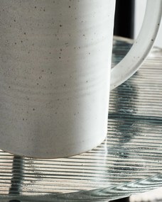 House Doctor Kameninový džbán Pion Grey/White 1,5 l, béžová barva, šedá barva, keramika