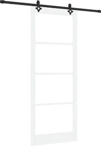 Posuvné dveře ORKDAL 93 x 232 cm Masivní borové dřevo a sklo 3332208