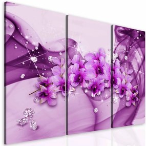 Abstraktní obraz fialové květy Velikost (šířka x výška): 120x90 cm