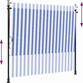 vidaXL Venkovní roleta 200 x 270 cm [368771] Barva: Modrá